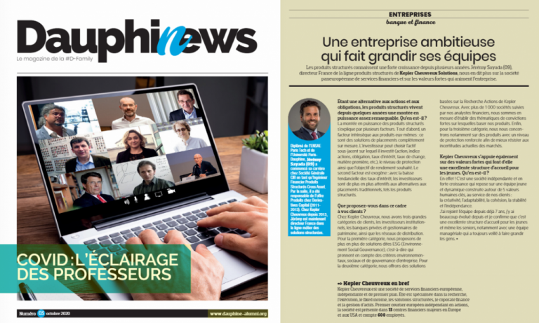 Interview de Jeremy Sayada dans Dauphinews | Kepler Cheuvreux